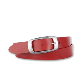 Bernd G&ouml;tz Lederg&uuml;rtel BERND G&Ouml;TZ "Lederg&uuml;rtel mit abgerundeter Rechteckschlie&szlig;e", Damen, Gr. 100, rot, Rindsleder, G&uuml;rtel Lederg&uuml;rtel