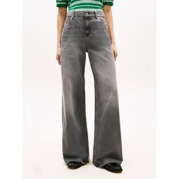 Tommy Hilfiger Damen High-waist-Jeans "DNM 70's WIDE LEG HW"reya, Gr. 29, unifarben, Denim/Jeans, Obermaterial: 100% Baumwolle, Jeans