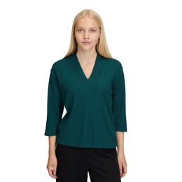 BETTY & CO BETTY & CO Damen 3/4-Arm-Shirt "Damen mit V-Ausschnitt"deep teal, Gr. S, Obermaterial: 55% Polyester, 42% Baumwolle, 3% Elasthan, Shirts
