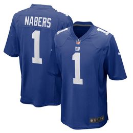Nike Herren Footballtrikot "Nike Trikot New York Giants NFL Home Game Jersey Nabers 1"mehrfarbig, Gr. XL, 100% Polyester, Trikots