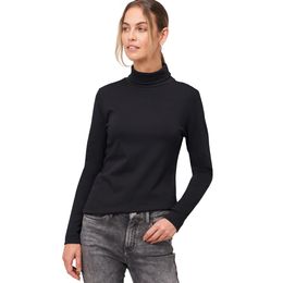 Zero Damen Kurzarmshirt "Damen mit langen Ärmeln", schwarz, Gr. 42, unifarben, Jersey, Obermaterial: 95% Baumwolle, 5% Elasthan, Shirts, Plain/ohne