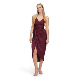Vera Mont Damen Abendkleid "Damen mit Raffung", rot, Gr. 44, Satin, Obermaterial: 100% Polyester; Futter: 100% Polyester, Kleider, Material