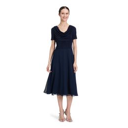 Vera Mont Damen Cocktailkleid "Damen im Glitzer-Look", blau, festlich, Gr. 42, Obermaterial: 100% Polyester; Futter: 100% Polyester, Kleider,