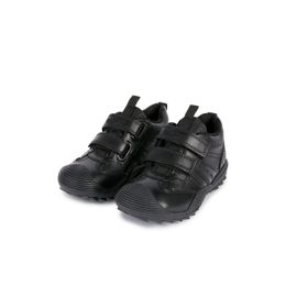 Geox Kinder Klettschuh, Gr. 24, schwarz, Leder, Lederimitat, Textil, Schuhe, Kommunionsschuh, Festtagsschuh, Sneaker mit Textilfutter