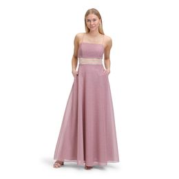 Vera Mont Damen Abendkleid "Damen mit Effektgarn", rosa, festlich, Gr. 34, Obermaterial: 64% Polyester, 36% Polyester; Besatz: 100% Polyamid; Futter:
