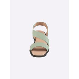 Heine Damen Sandale, Gr. 40mint, Glattleder, Leder, Rindsleder, Schuhe