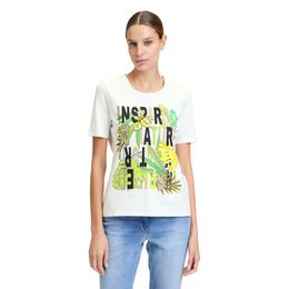Betty Barclay Damen Kurzarmshirt "Damen mit Aufdruck", wei&szlig;, Gr. 42, Jersey, Obermaterial: 95% Baumwolle, 5% Elasthan, Shirts, Glitzersteine