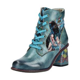 Laura Vita Damen Schn&uuml;rstiefelette "Laura Vita Stiefelette Leder/Textil", Gr. 35blau, Leder, Textil, Schuhe