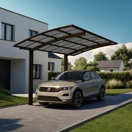 XIMAX Einzelcarport 'Portoforte Typ 60 MR' mattbraun 270 x 495 x 298 cm