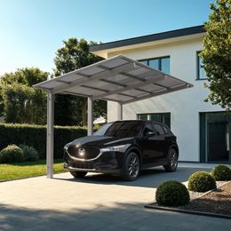 XIMAX Einzelcarport 'Linea Typ 110 SC' edelstahlfarben 273 x 495 x 294 cm