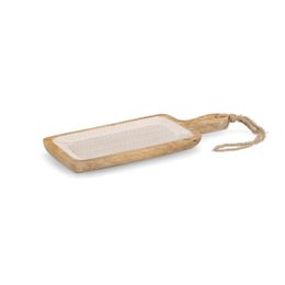 zeller Servierbrett Mangoholz beige 38 x 2,5 x 15,2 cm