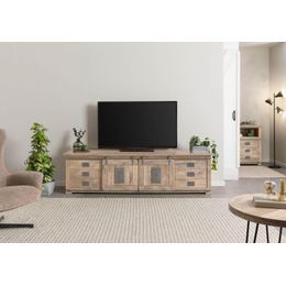 TV-Board Mango 220x55x60 beige lackiert RAILWAY #366
