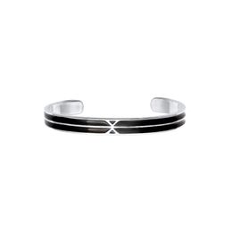 Kuzzoi Armband Herren Gr&ouml;&szlig;e 19 schwarz / silber