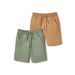 Tchibo - 2 Kinder-Sweatshorts - Gr. 170/176 - gr&uuml;n