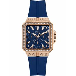 Guess Analoguhr Damen Gr&ouml;&szlig;e One Size blau / rosegold