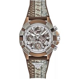 Guess Analoguhr Damen Gr&ouml;&szlig;e One Size bronze / silber
