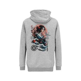 Oldskull Hoodie 'Asian Blossom Queen Logo' Herren Gr&ouml;&szlig;e XXL grau
