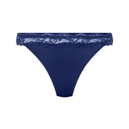 Hunkem&ouml;ller Hunkem&ouml;ller Thong 'Lace & Shine' female Blue size XL