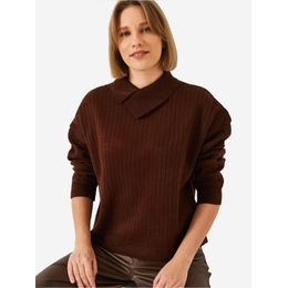 Bianco Lucci Pullover Damen Gr&ouml;&szlig;e S/L mokka