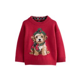 next Pullover Jungen Gr&ouml;&szlig;e 86 beige / dunkelgr&uuml;n / rot