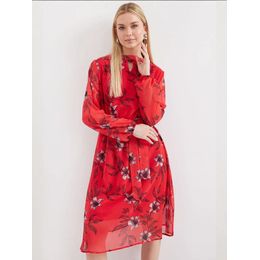 Bigdart Kleid Damen Gr&ouml;&szlig;e 36 rosa / rot / dunkelrot Winterkleid