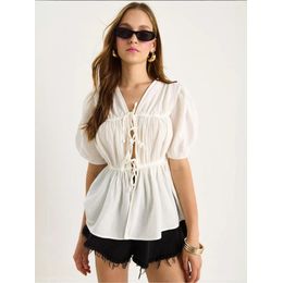 Bianco Lucci Bluse Damen Gr&ouml;&szlig;e L wei&szlig;