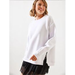 Bianco Lucci Sweatshirt Damen Gr&ouml;&szlig;e L wei&szlig;