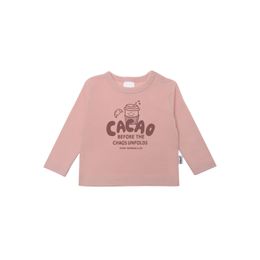 Langarmshirt Liliput "Cacao", Mädchen, Gr. 50/56, rosa, 100% Baumwolle, bedruckt, Rundhals, Shirts Langarmshirt, mit praktischen Druckknöpfen an der Schulter