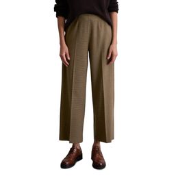 Marc O'Polo Chinohose MARC O'POLO "aus softem Flanell", Damen, Gr. 36, Normalgr&ouml;&szlig;en, schwarz braun, Obermaterial: 62% Polyester, 34% Viskose, 4% Elasthan, gemustert, skinny fit kurz, Hosen Chinohose