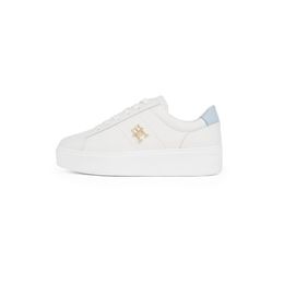 Tommy Hilfiger Sneaker 'COURT' Damen Gr&ouml;&szlig;e 36 ecru / himmelblau