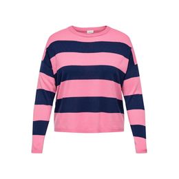 Only Carmakoma Pullover 'CARDERRY' Damen Gr&ouml;&szlig;e XL/XXL navy / rosa