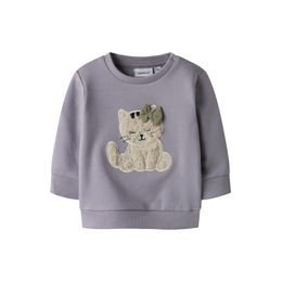 name it Sweatshirt 'NBFTACATHY' Gr&ouml;&szlig;e 56 beige / grau / lavendel