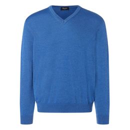 Maerz Muenchen Wollpullover in Blau - 64% | Gr&ouml;&szlig;e 52 | Herren-plussize