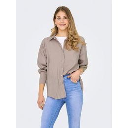 Only Hemd in Beige - 50% | Gr&ouml;&szlig;e M | Damen-blusen