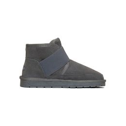 NICEBAY Leder-Winterboots "Garlene" in Grau - 79% | Gr&ouml;&szlig;e 37 | Damen-stiefel
