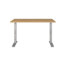 Germania Schreibtisch ''Mailand'' in Hellbraun/ Silber - (B)120 x (H)91 x (T)80 cm - 52% | Tische