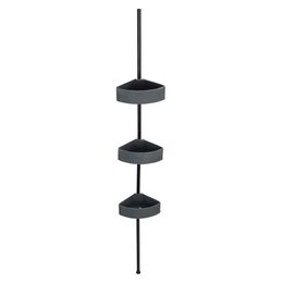 Wenko Teleskop-Eckregal "Villata" in Schwarz - (B)28 x (H)275 x (T)20,5 cm - 50% | Badezimmer-accessoires