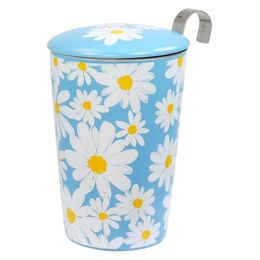 eigenart Teetasse "Teaeve - Daisy" in Hellblau/ Weiß/ Gelb - 350 ml - 10% | Gedeckter-tisch