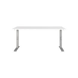 Germania Schreibtisch ''Mailand'' in Weiß/ Silber - (B)160 x (H)91 x (T)80 cm - 55% | Tische