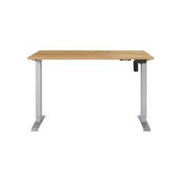 Germania Elektr. Schreibtisch ''Profi'' in Hellbraun/ Silber - (B)120 x (H)120 x (T)80 cm - 60% | Tische