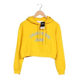 Calvin Klein Jeans Kapuzenpullover Damen Gr&ouml;&szlig;e S Second Hand gelb