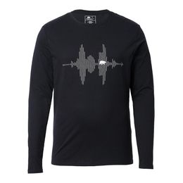 Forsberg Sweatshirt 'Longsleeve mit Audiowelle' male Black size M