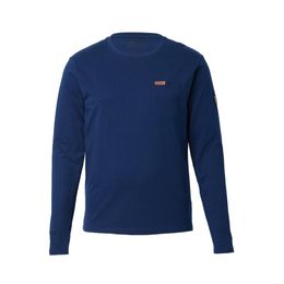 Forsberg Sweatshirt 'Longsleeve mit Brusttasche' male Blue size XL