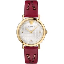 Versace Uhr Damen Gr&ouml;&szlig;e One Size gold / burgunder / wollwei&szlig;
