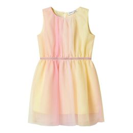 name it Kleid 'NMFVaboss' M&auml;dchen Gr&ouml;&szlig;e 98 pastellgelb / rosa