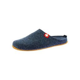 Living Kitzb&uuml;hel Living Kitzb&uuml;hel Slippers 'Filz - Schweizer Kreuz' female Blue size 36