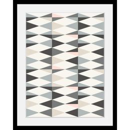 queence Bild &raquo;abstrakte Kunst&laquo; Abstrakt Figuren Kunst HD Premium Poster-Druck inkl. Holzrahmen bunt Acrylglas, Holz, Papier