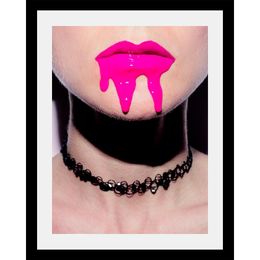 queence Bild &raquo;Mund&laquo; Bilder von Frauen Bilder von M&auml;nnern Erotische Bilder Kunst HD Premium Poster-Druck inkl. Holzrahmen Farbe Rahmen:...