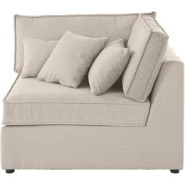 OTTO home Sofa-Eckelement &raquo;Florid&laquo; Teil eines Modulsofas, fester Sitzkomfort, auch in Cord beige Baumwollmix (60% Baumwolle/40% Leinen);Struktur fein 