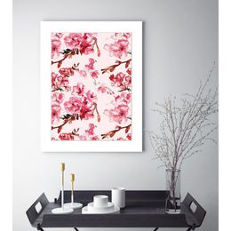 queence Bild &raquo;Ellie&laquo; Blumen China Pflanzen Pflanzenbilder pink Acrylglas, Holz, Papier